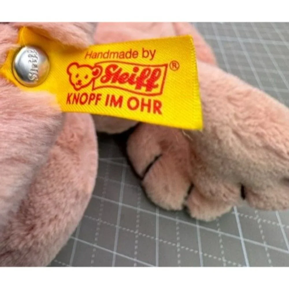 steiff | Toys | Steiff Bear Sitting Soft Cuddly Light Orange Plush ...
